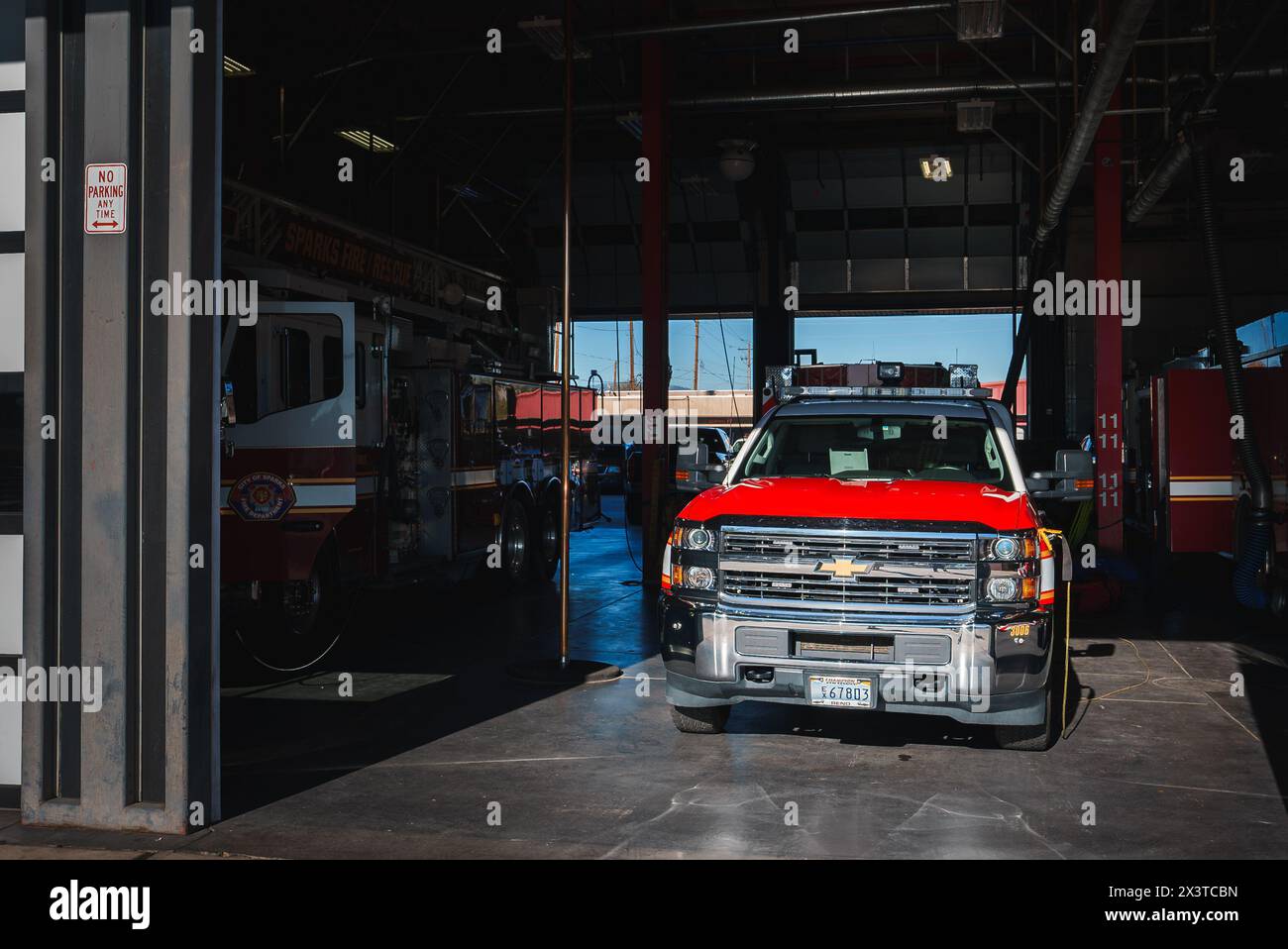 Fire Station Garage in Urban Setting, Colorado Ready for Deployment ...