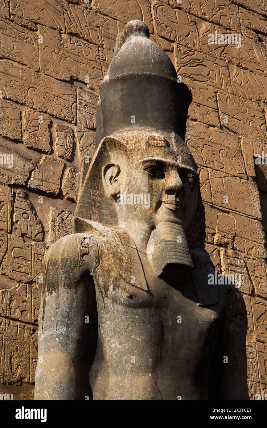 Statue of Rameses II, First Pylon of Rameses II, Luxor Temple, UNESCO ...