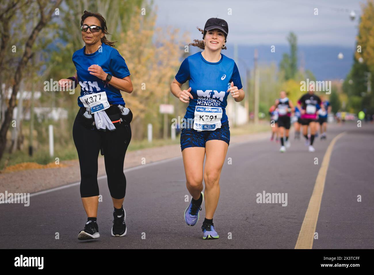 2024-04-28, Mendoza, Argentina - Two girls running the International ...
