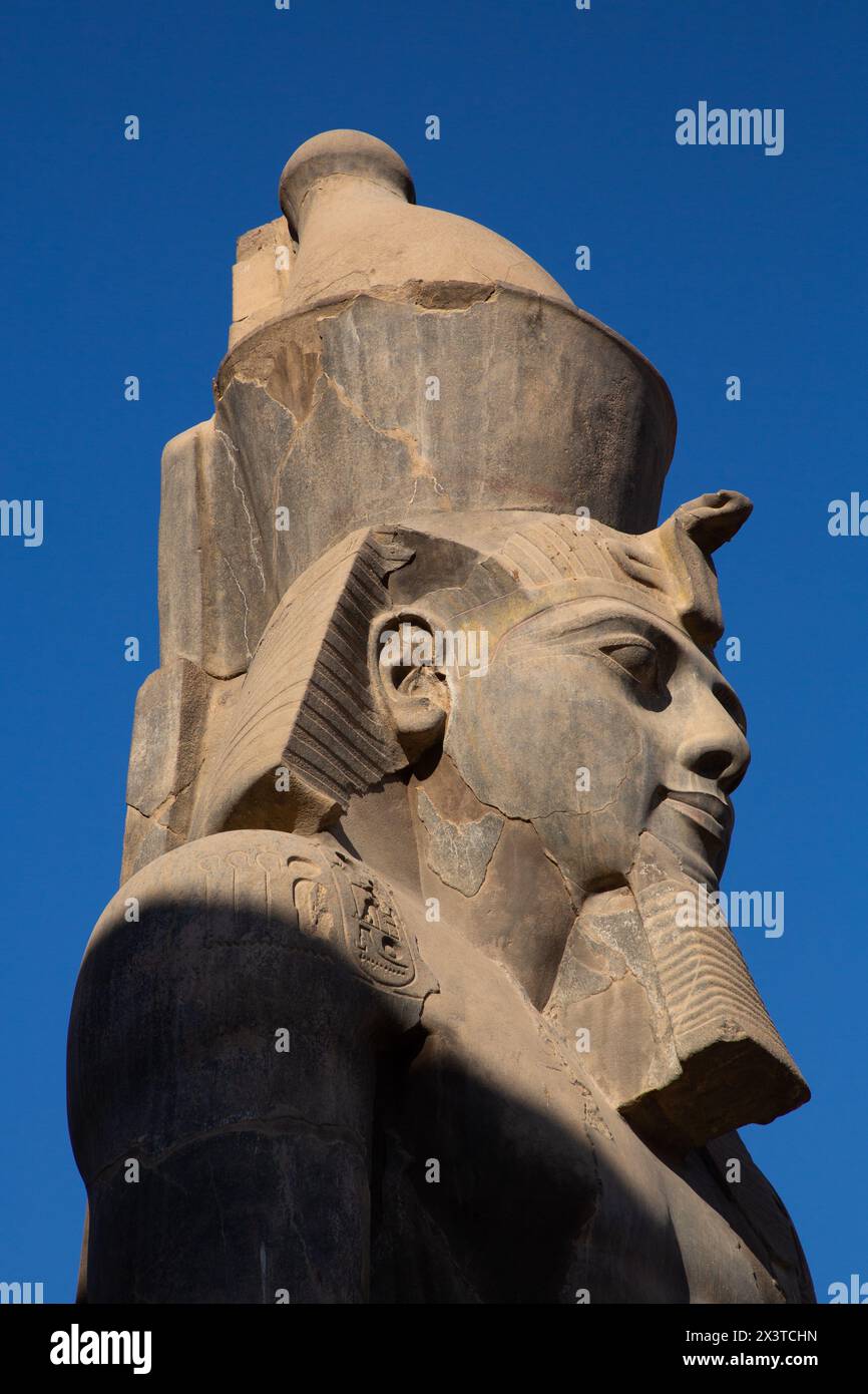 Statue of Rameses II, Courtyard of Rameses II, Luxor Temple, UNESCO ...
