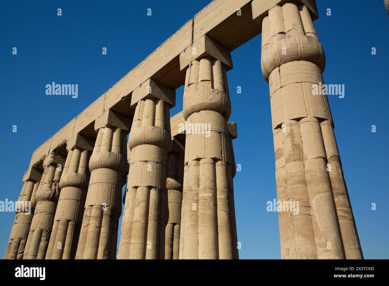Papyrus Columns, Courtyard of Amenhotep III (also called Peristyle ...