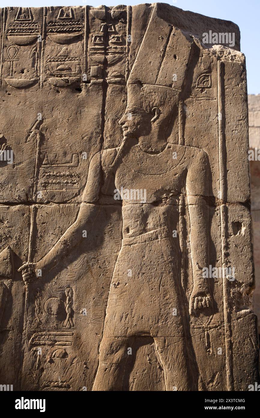 Image of God Amun, Bas Relief, Luxor Temple, UNESCO World Heritage Site ...
