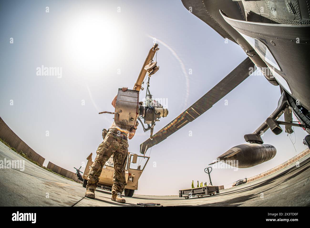 U.S. Army Staff Sgt. David Martin of 2-82, 82nd Combat Aviation Brigade ...