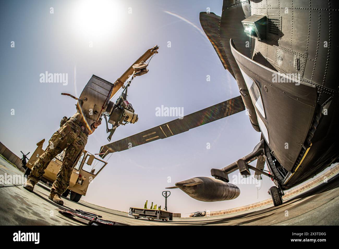 U.S. Army Staff Sgt. David Martin of 2-82, 82nd Combat Aviation Brigade ...