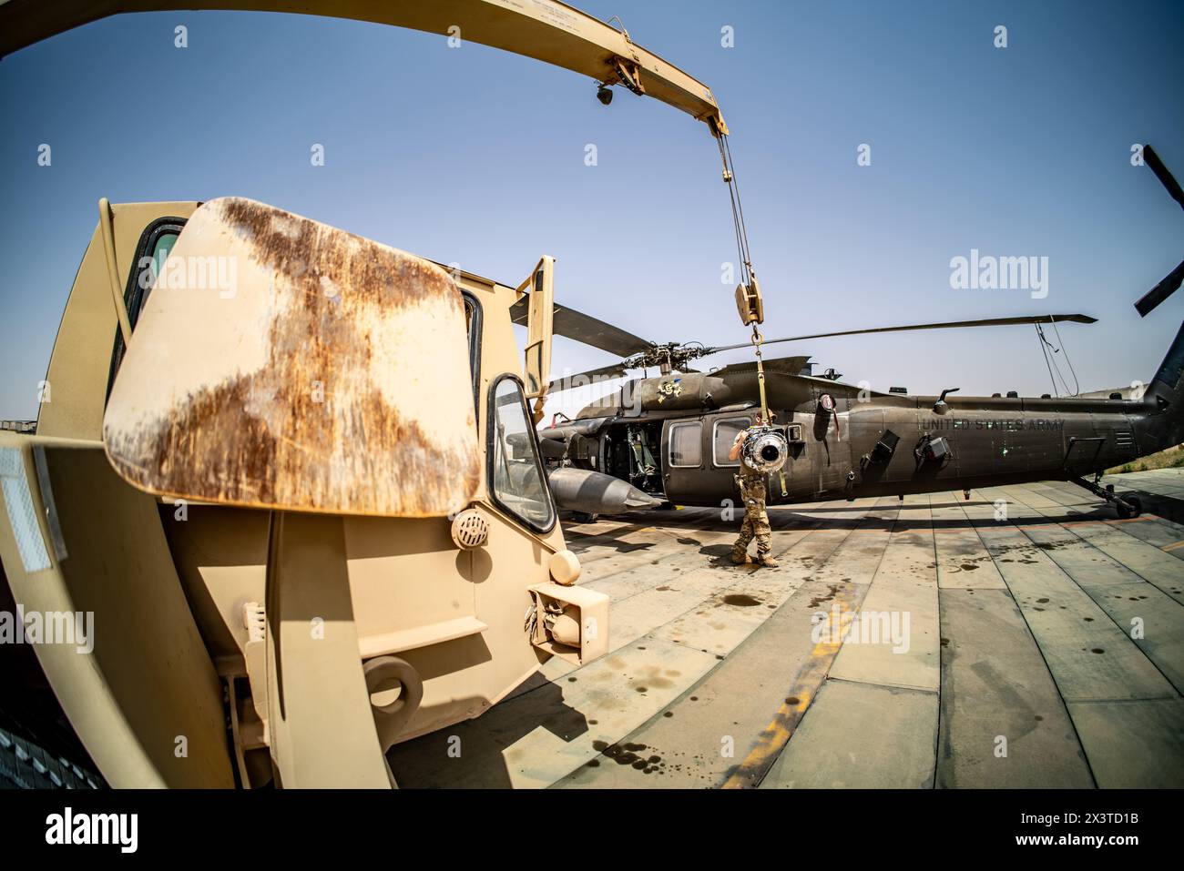 U.S. Army Staff Sgt. David Martin of 2-82, 82nd Combat Aviation Brigade ...