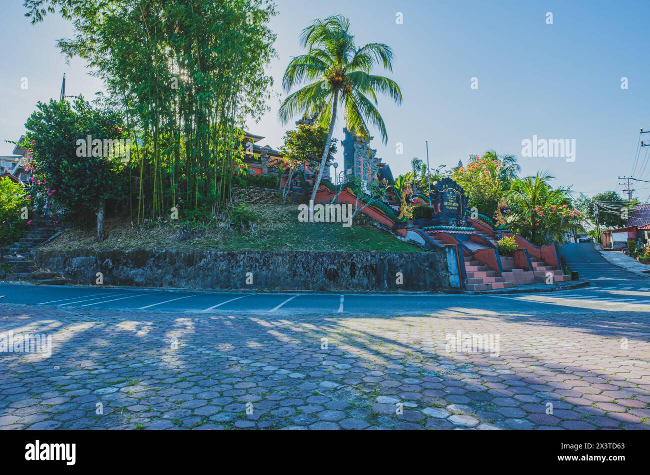 Balikpapan, Indonesia - April 12th, 2024. Pura Giri Jaya Natha, a Hindu ...