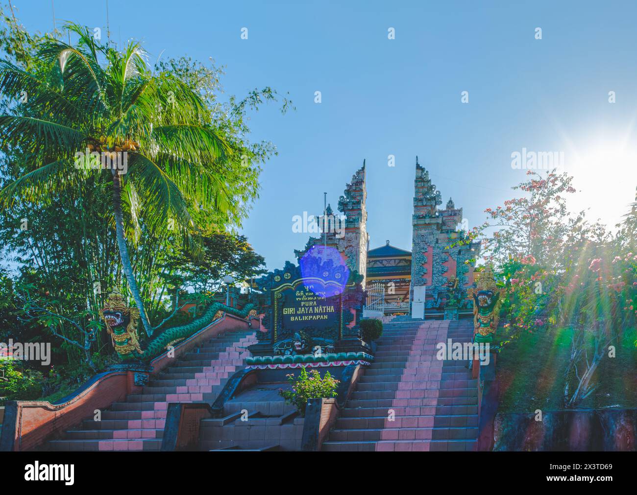 Balikpapan, Indonesia - April 12th, 2024. Pura Giri Jaya Natha, a Hindu ...