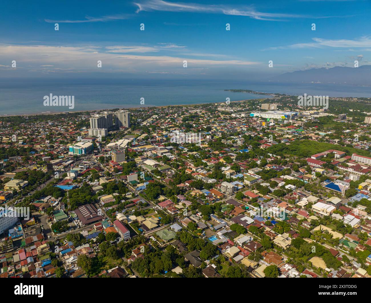 Davao City, the coastal city with modern buildings. Mindanao ...