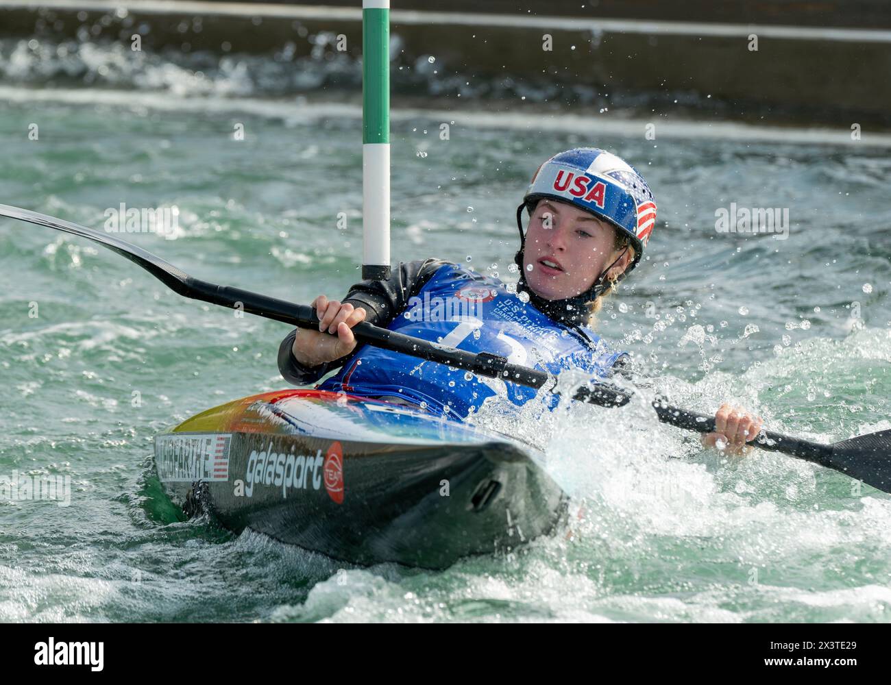 April 26, 2024: Evy Leibfarth (12) during US Olympic Womens Kayak Team ...
