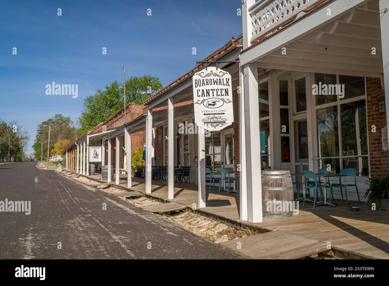 Arrow Rock, MO, USA - April 22, 2024: Street view of the historic town ...