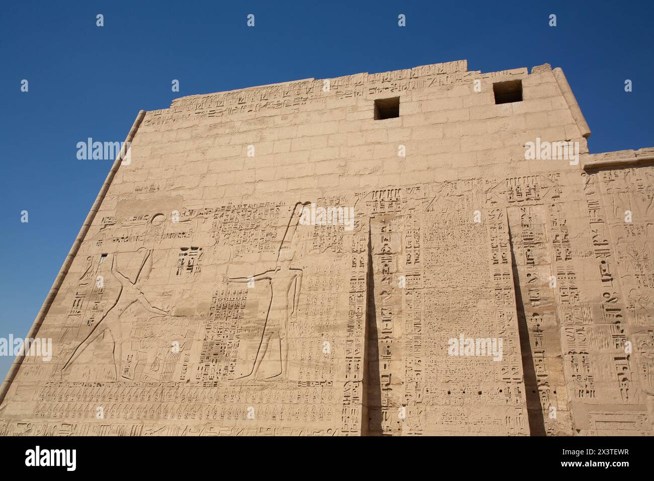 First Pylon, Medinet Habu, Mortuary Temple of Ramesses III, 1187-56 BCE ...