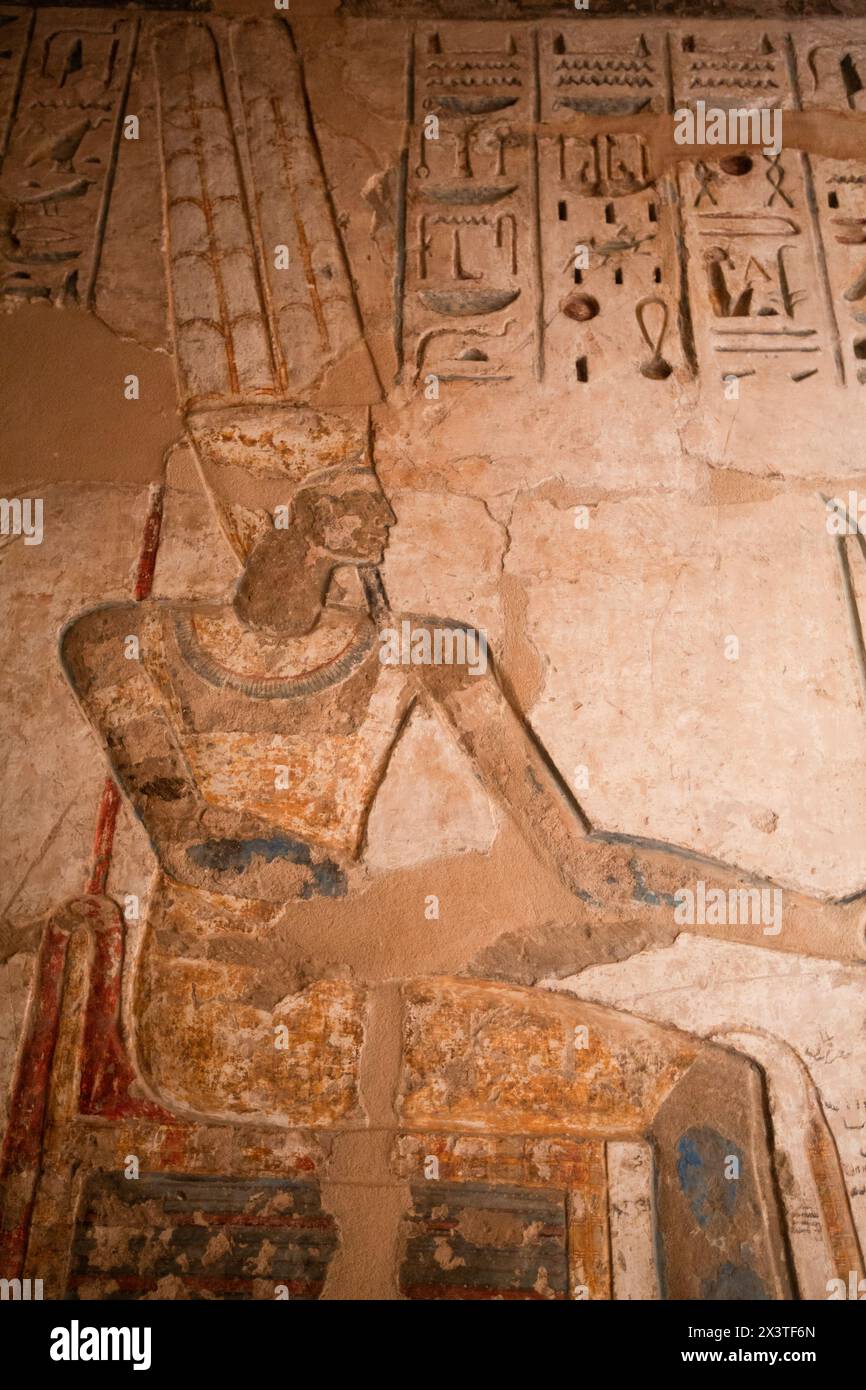 Relief of God Amun, Diety Chapel, Great Hypostyle, Medinet Habu ...