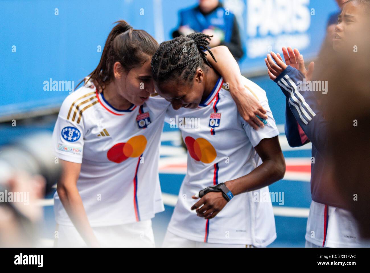Paris, France. 28th Apr, 2024. Amel Majri of Olympique Lyonnais and ...