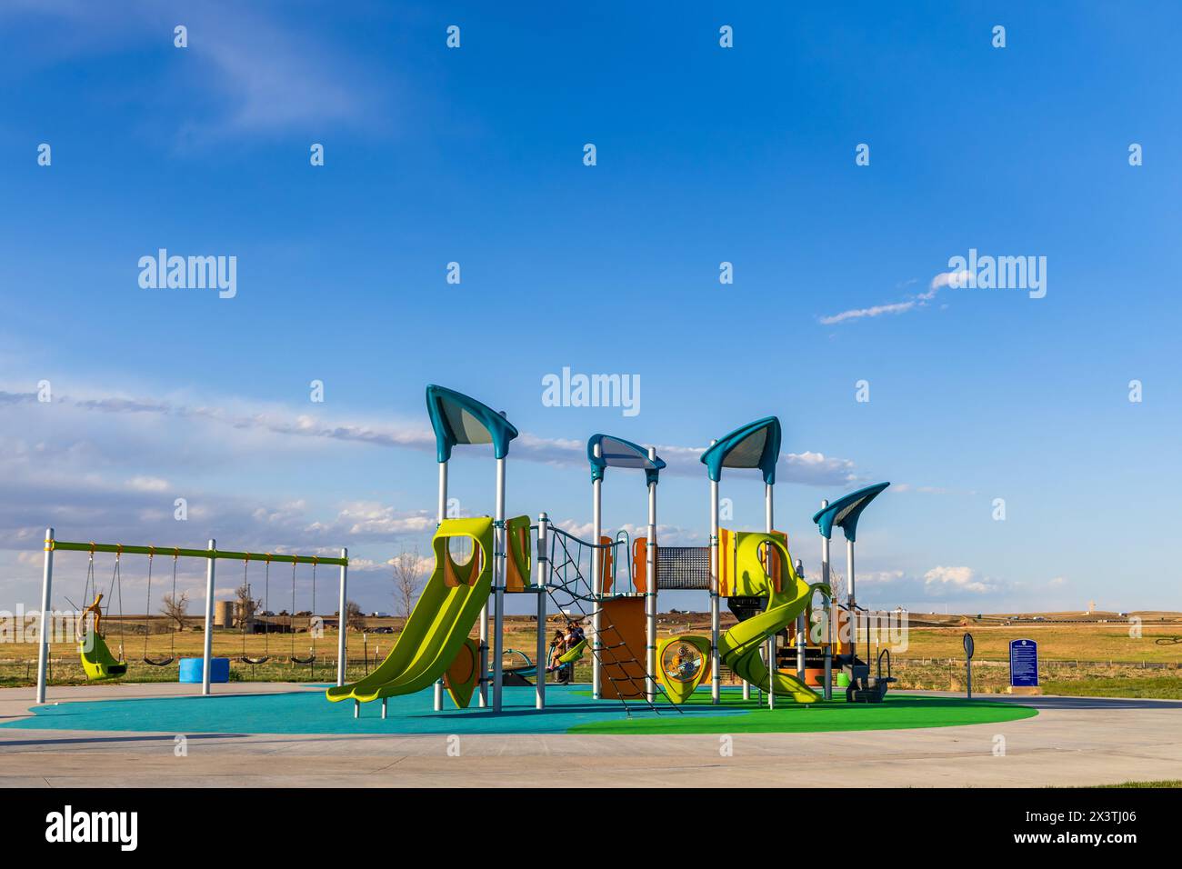 Aurora, Colorado - April 24, 2024: A colorful children's playground in ...