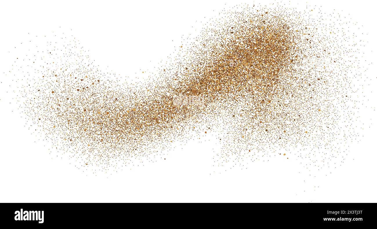 Sand dust powder splash. Flowing grit speckles and particles wavy ...