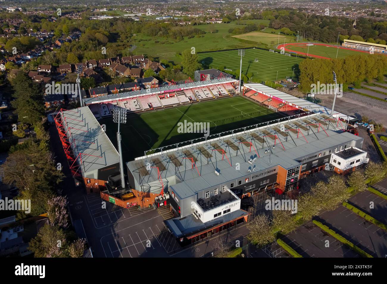 Bournemouth, Dorset, UK. 28th April 2024. General Aerial view of the ...