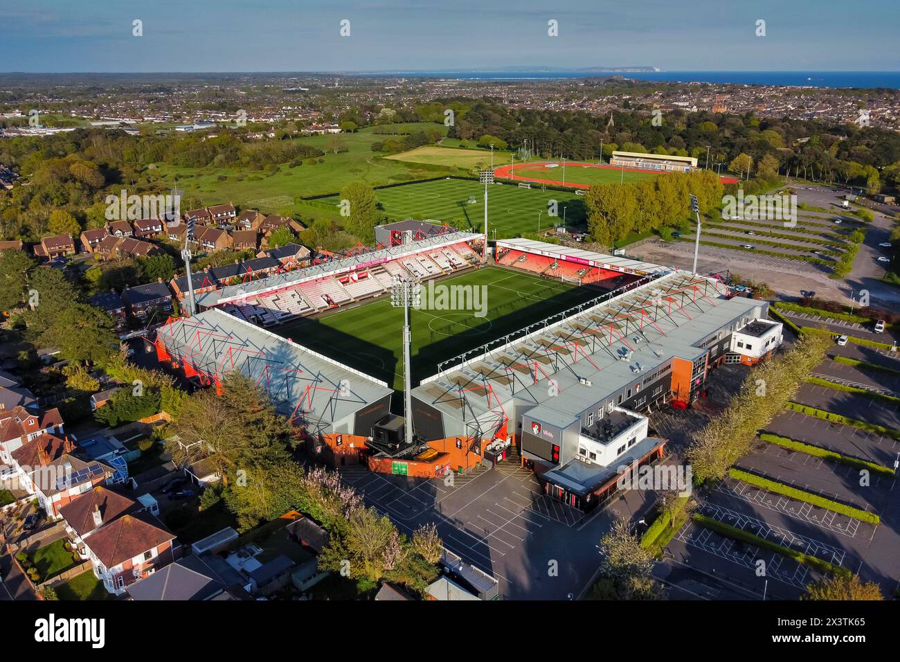 Bournemouth, Dorset, UK. 28th April 2024. General Aerial view of the ...