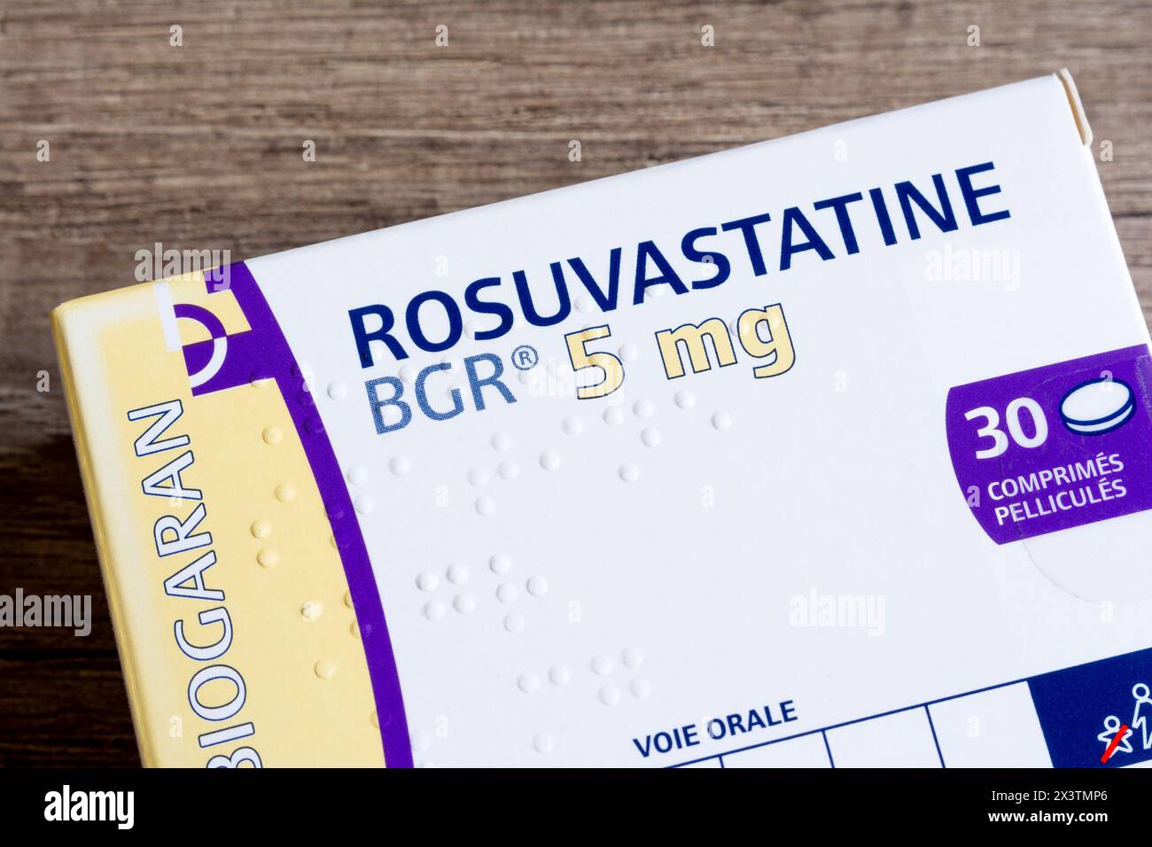Rosuvastatin. Generic Crestor. In France. Lipid-lowering drug from the statin family Stock Photo ...