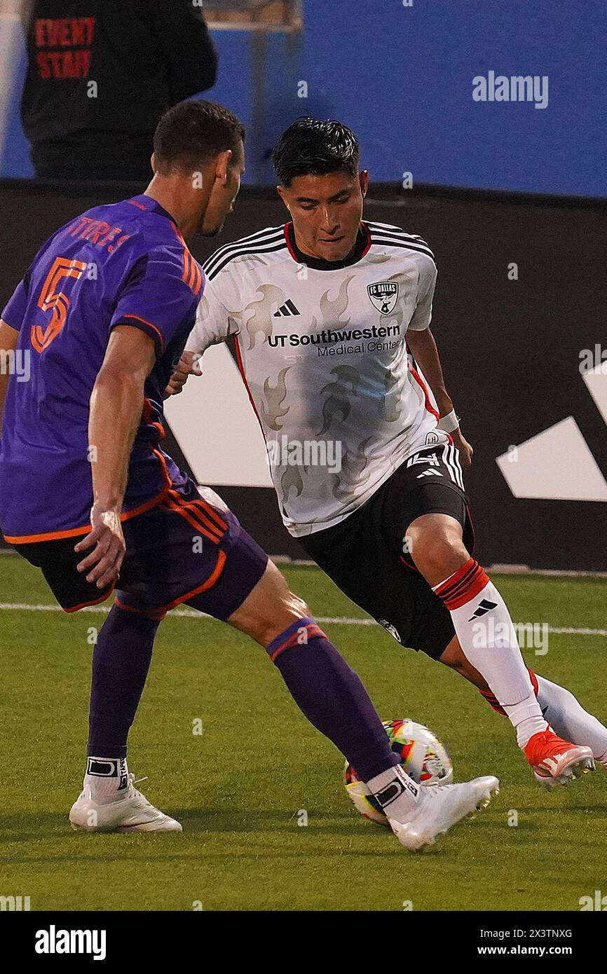 Frisco, United States. 27th Apr, 2024. Dallas midfielder Marco Farfan ...