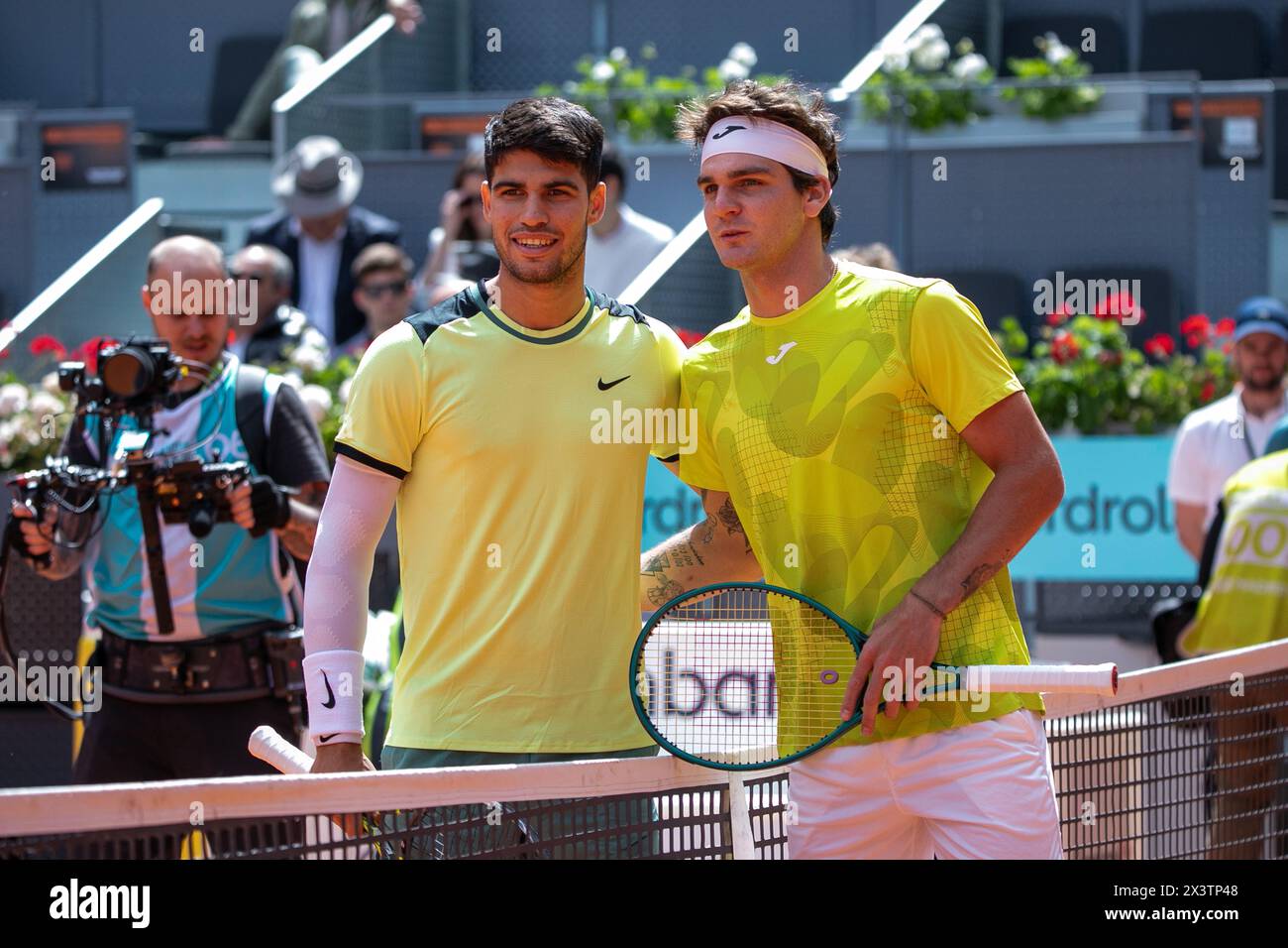Madrid, Spain. 28th Apr, 2024. Spanish tennis player Carlos Alcaraz and ...