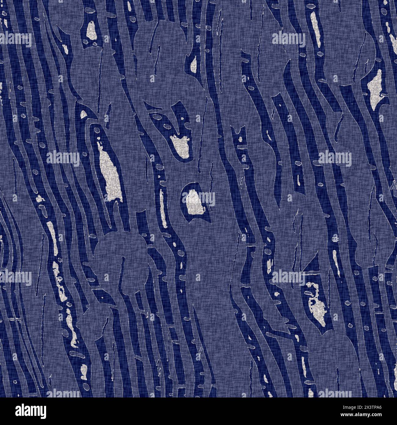 Denim blue dye effect seamless woven linen background, Distressed ink ...