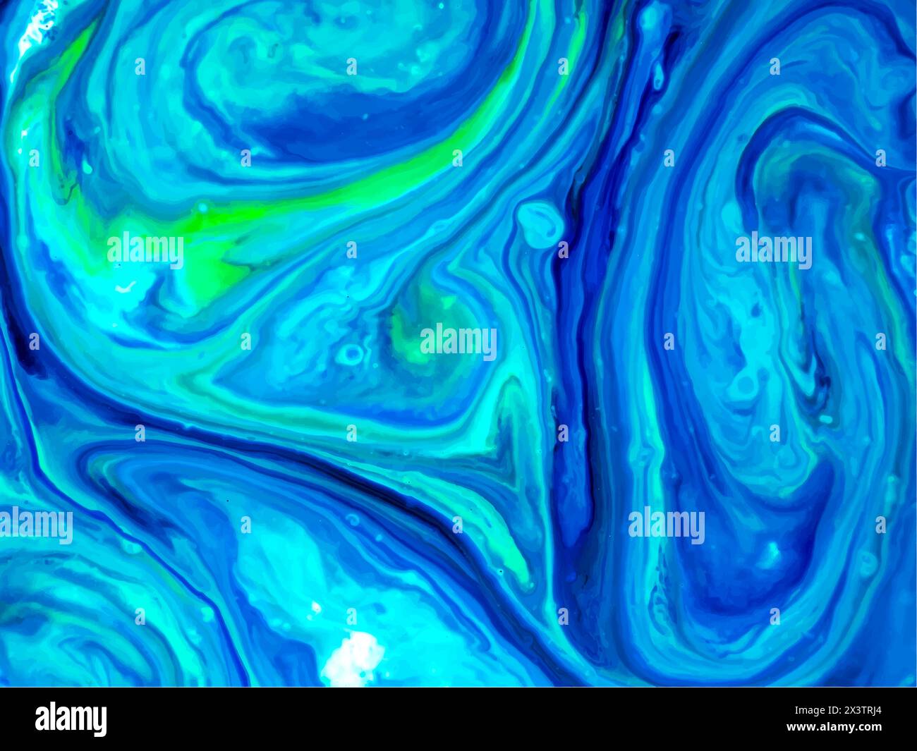 liquid paints in slow blending flow. vector abstraction of liquid ...