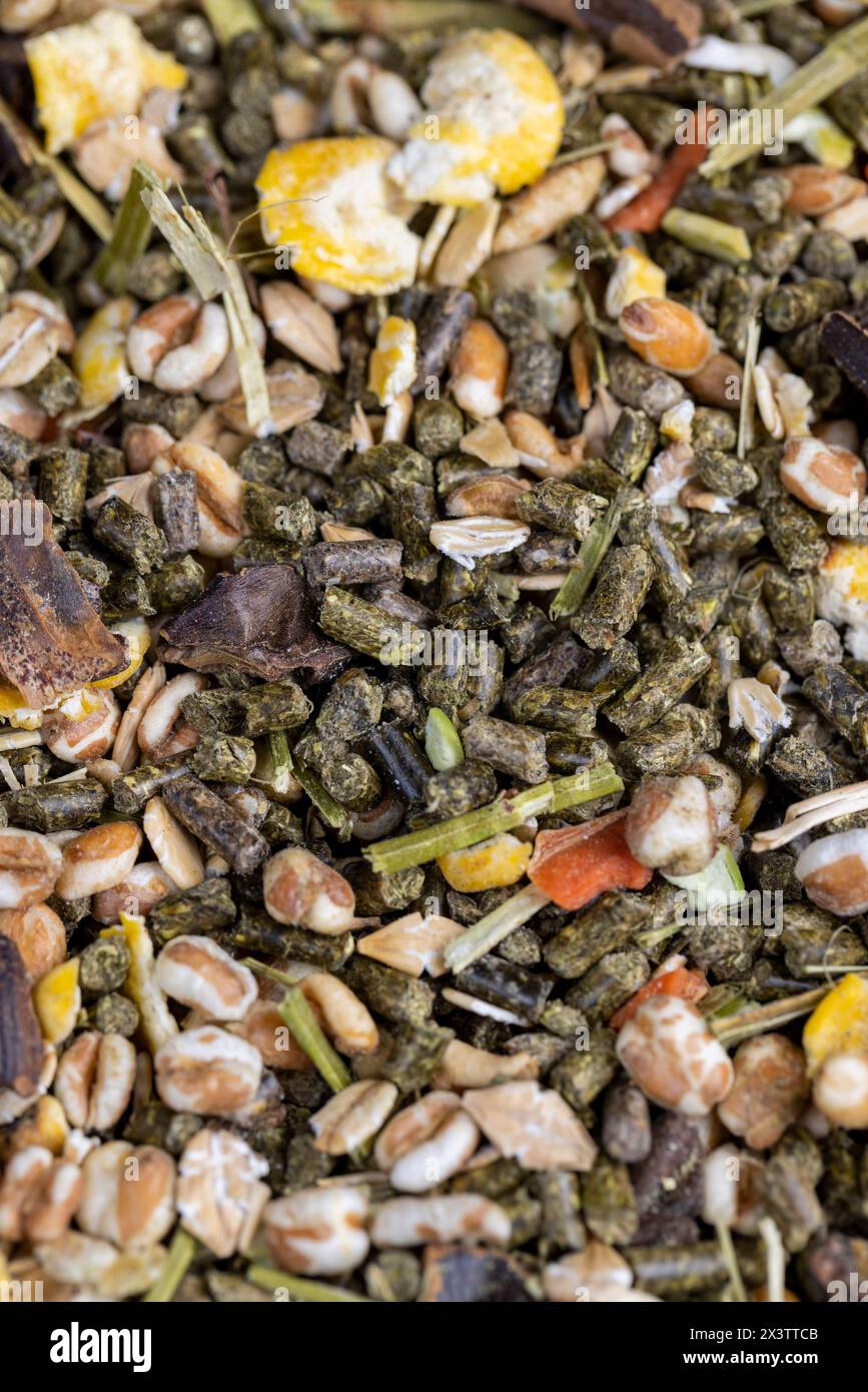 mixed cereals, grass, grain, corn for animals, combined pet food for ...