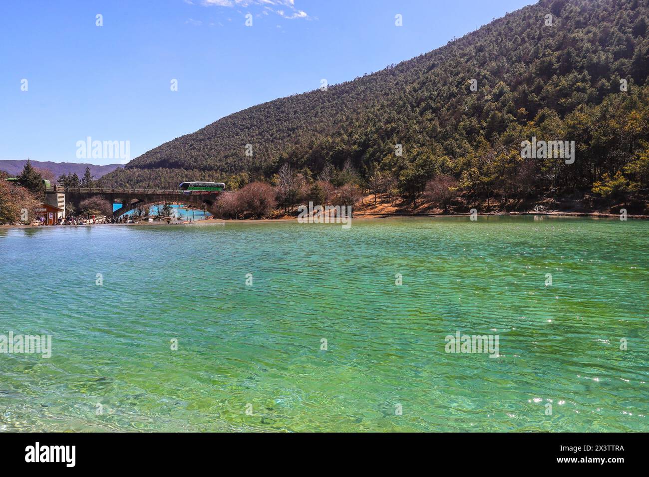 Stunning scenery of Blue Moon Valley in Lijiang, Yunnan, China, with ...