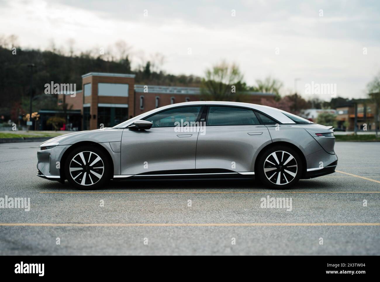 Modern automotive design expressed in a Lucid Air electric-powered ...