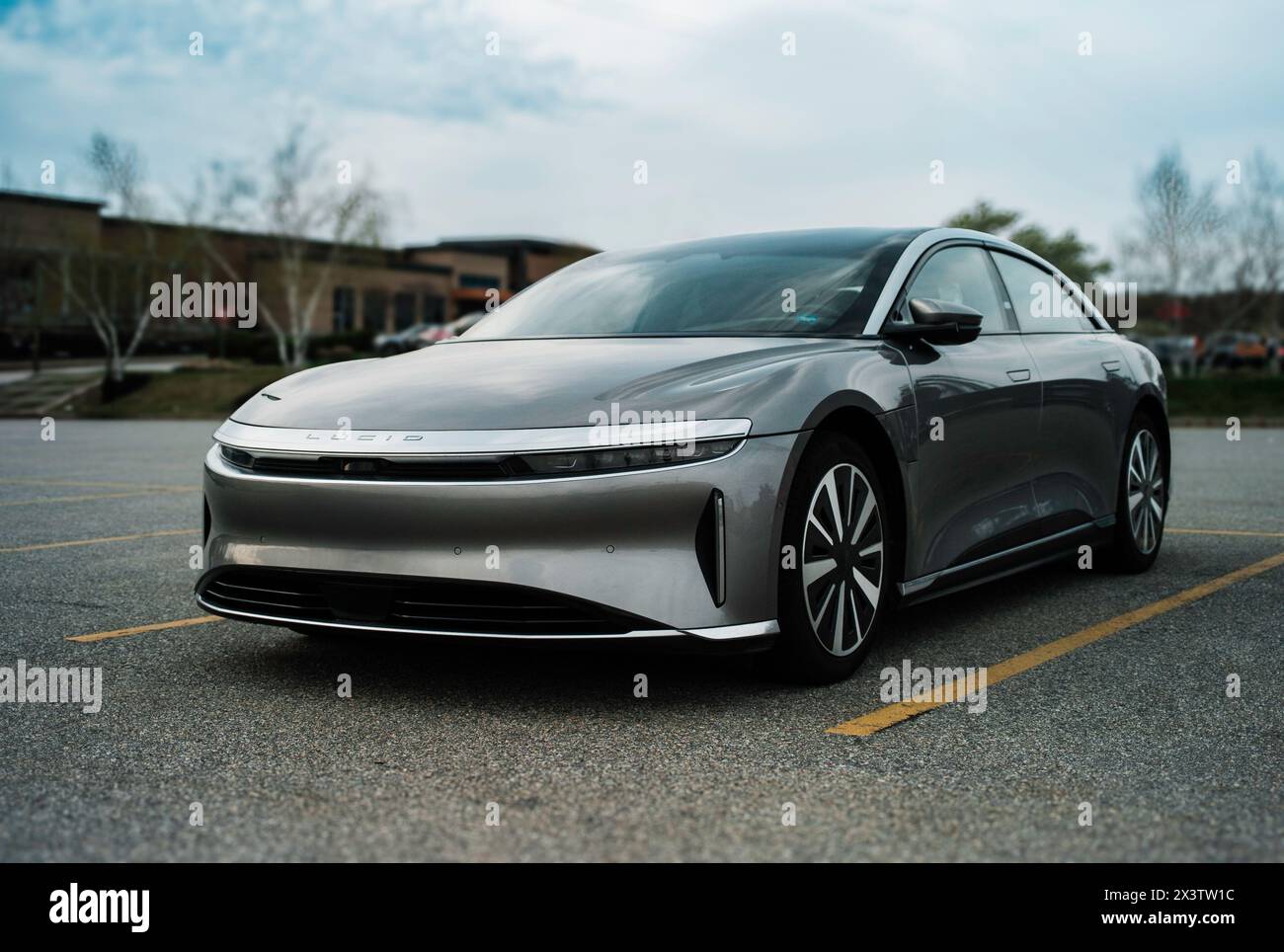 Modern automotive design expressed in a Lucid Air electric-powered ...