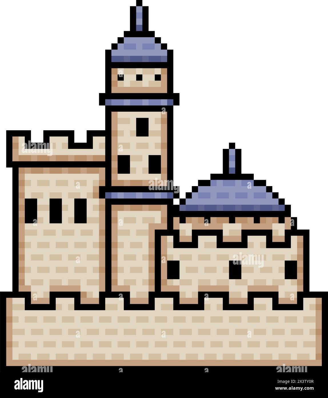 Pixel art castle hi-res stock photography and images - Alamy