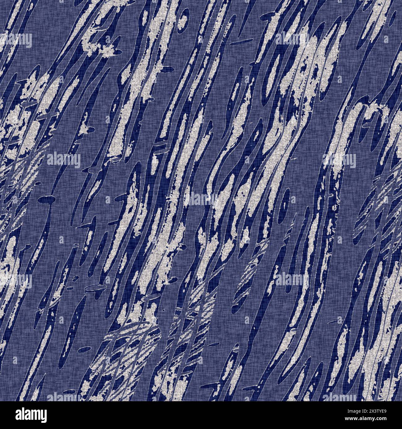 Denim blue dye effect seamless woven linen background, Distressed ink ...