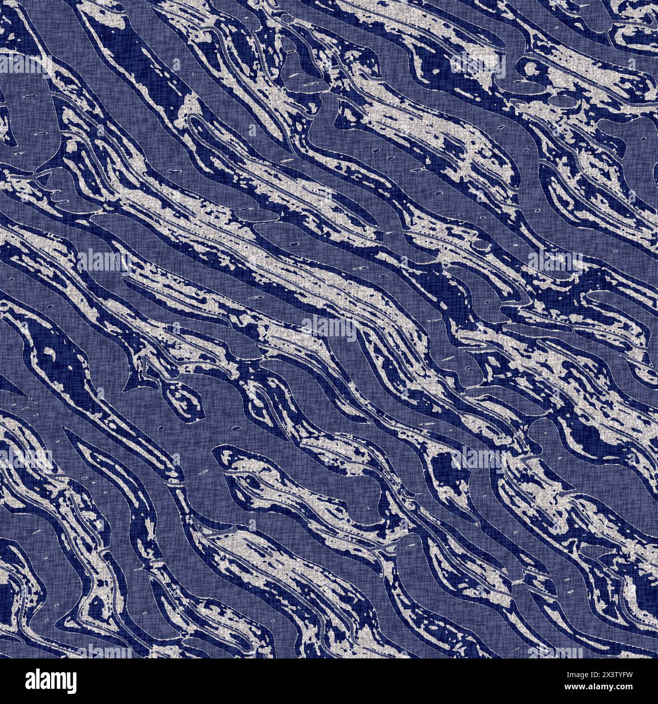 Denim blue dye effect seamless woven linen background, Distressed ink ...