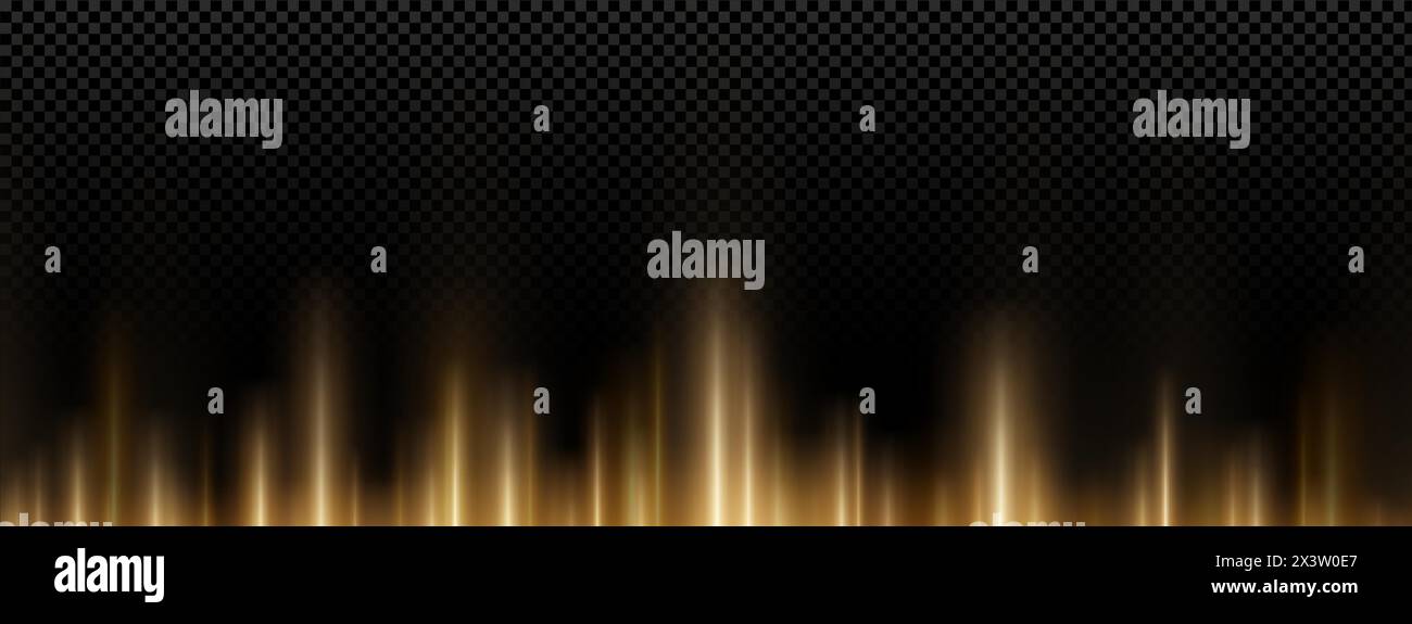 Gold vertical line light with flare effect background. Magic golden ...