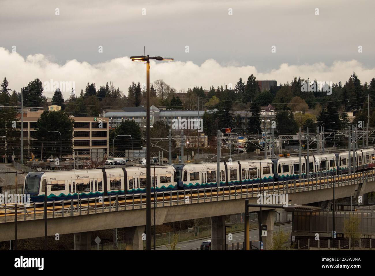 seattle 1-line light rail at northgate station on a gloomy day Stock ...