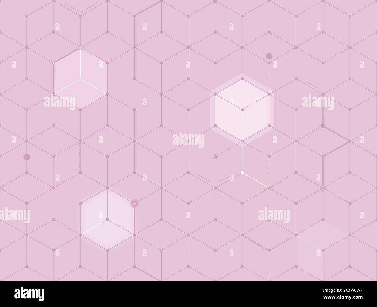 Pink 3d cubes on light pink background, seamless geometric pattern ...
