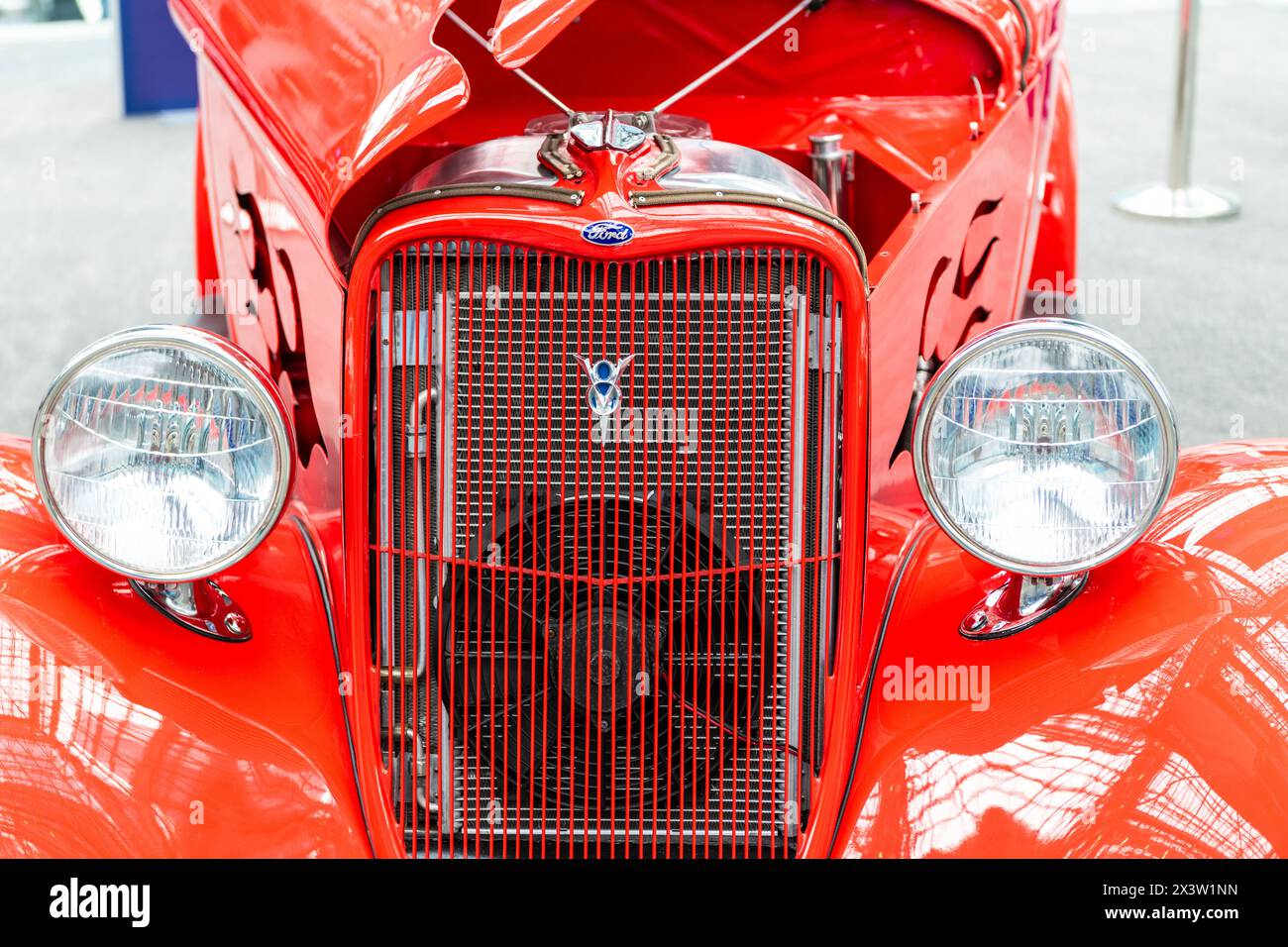 New York City, USA - March 27, 2024: 1933 Ford Sedan Tudor retro car ...