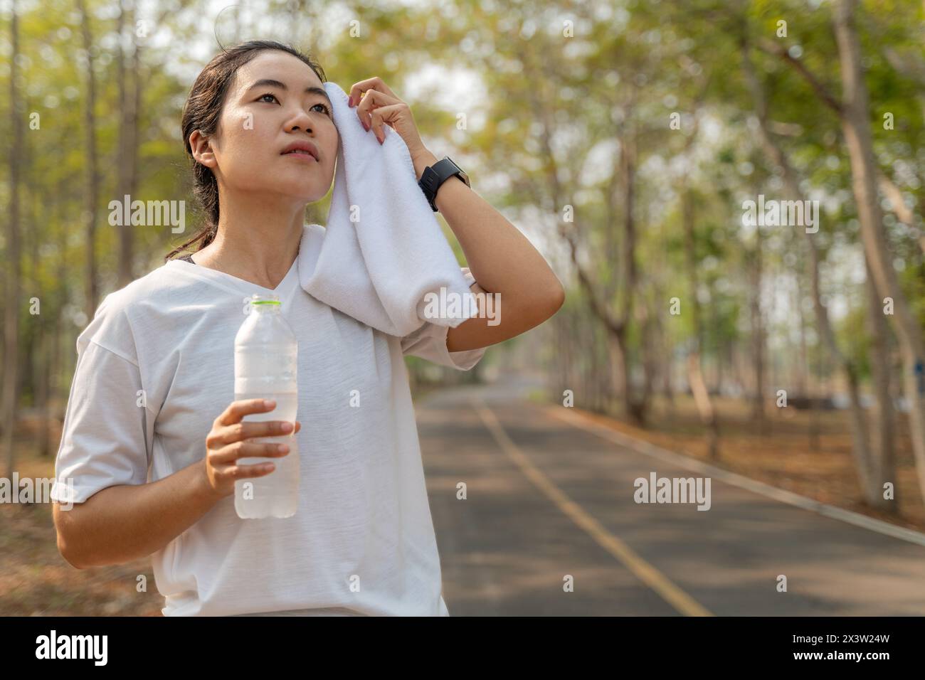 Happy overweight woman running exercising hi-res stock photography and ...