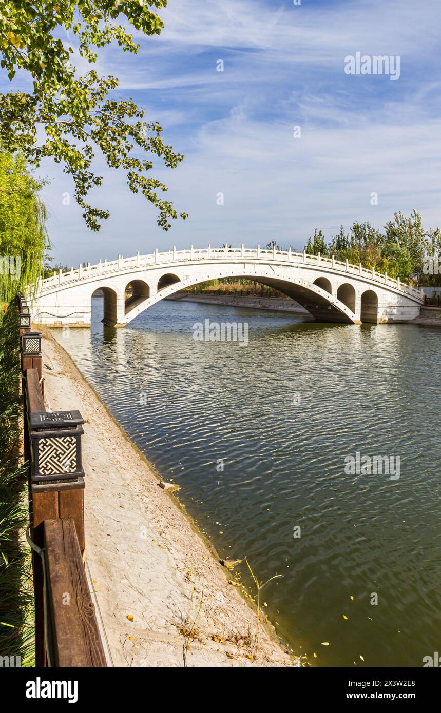 Royal River Bridge in historic Yangliuqing town in Tianjin, China Stock ...