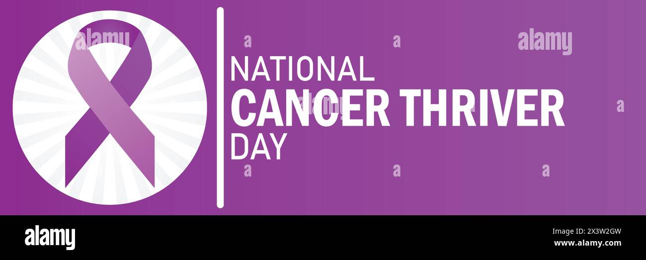 National Cancer Thriver Day. Suitable for greeting card, poster and ...