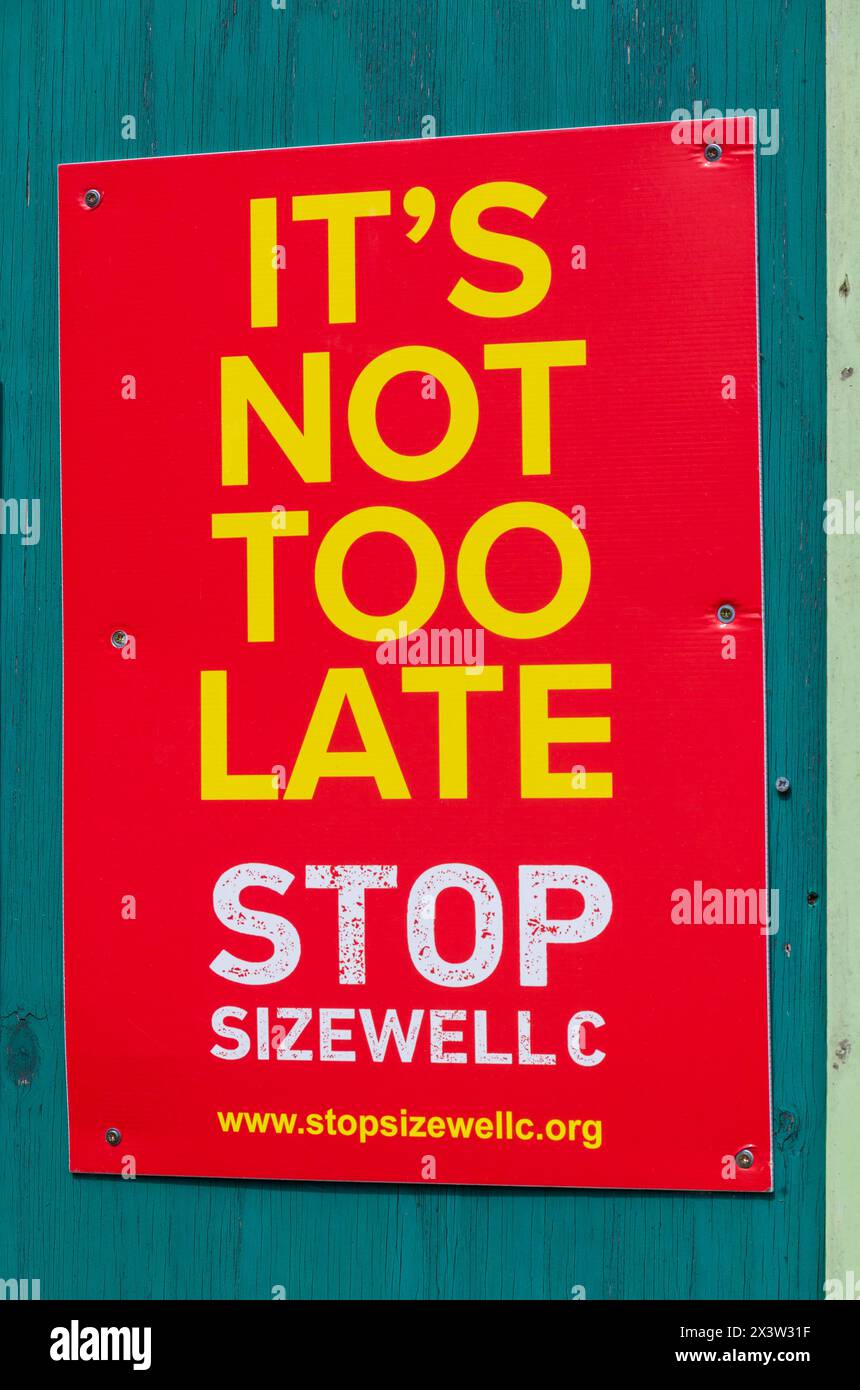It's not too late stop Sizewell C campaign poster about stopping ... It's not too late stop Sizewell C campaign poster about stopping ...