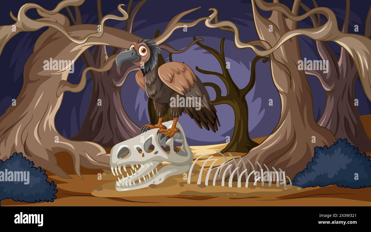 Vulture skeleton Stock Vector Images - Alamy