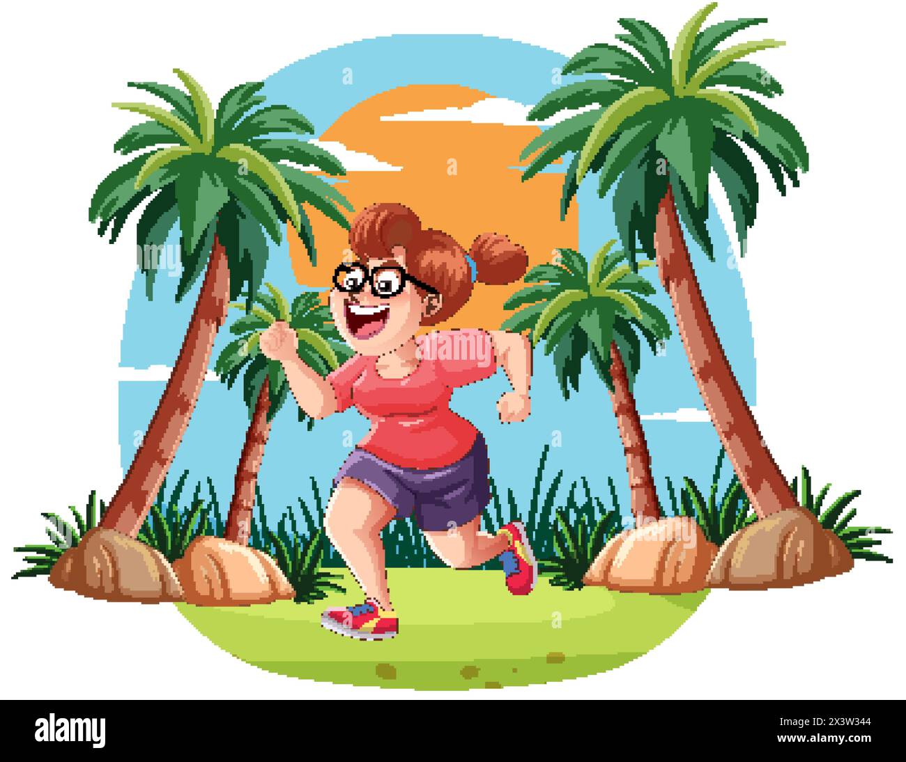 Seaside runner Stock Vector Images - Alamy