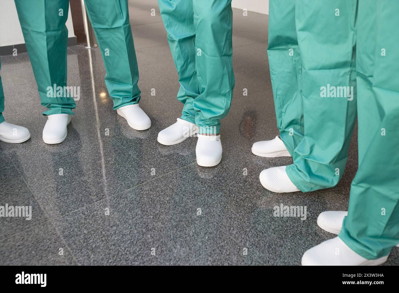Hospital, HCWs with attire Stock Photo - Alamy