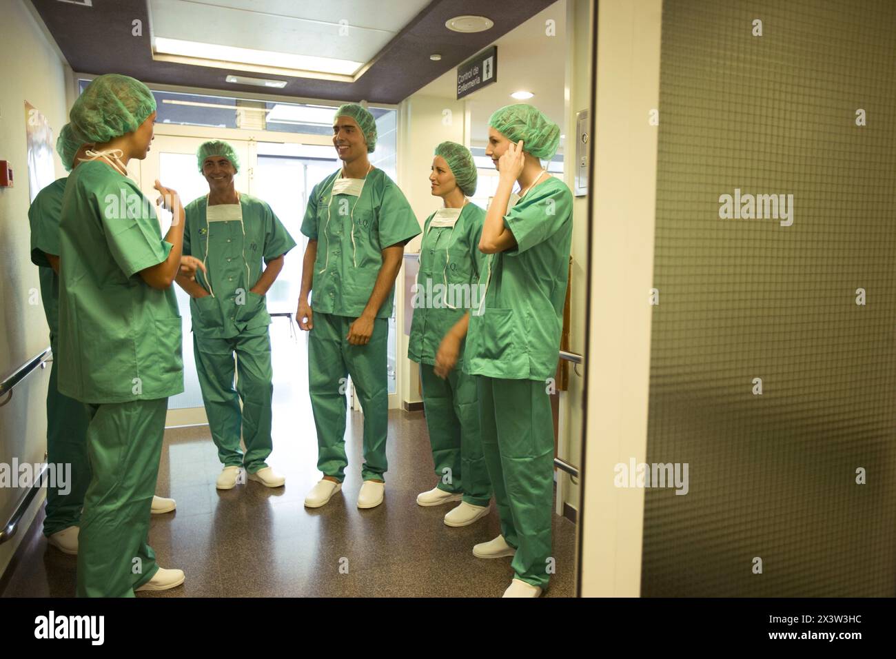 Hospital, HCWs with attire Stock Photo - Alamy