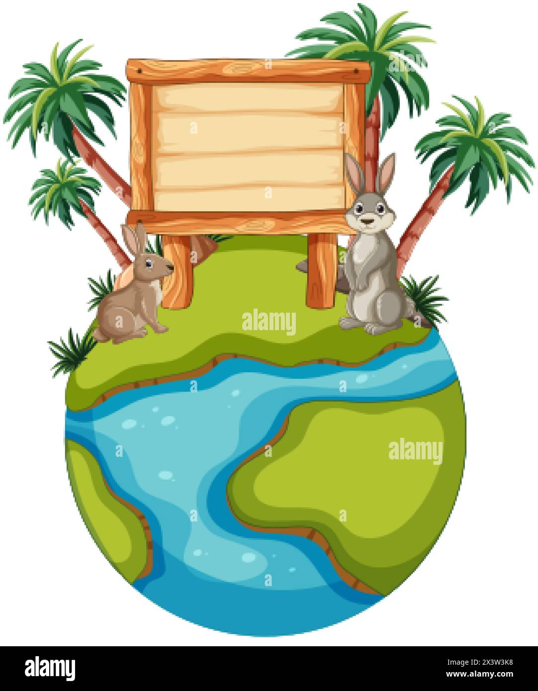 Two small palm trees Stock Vector Images - Alamy