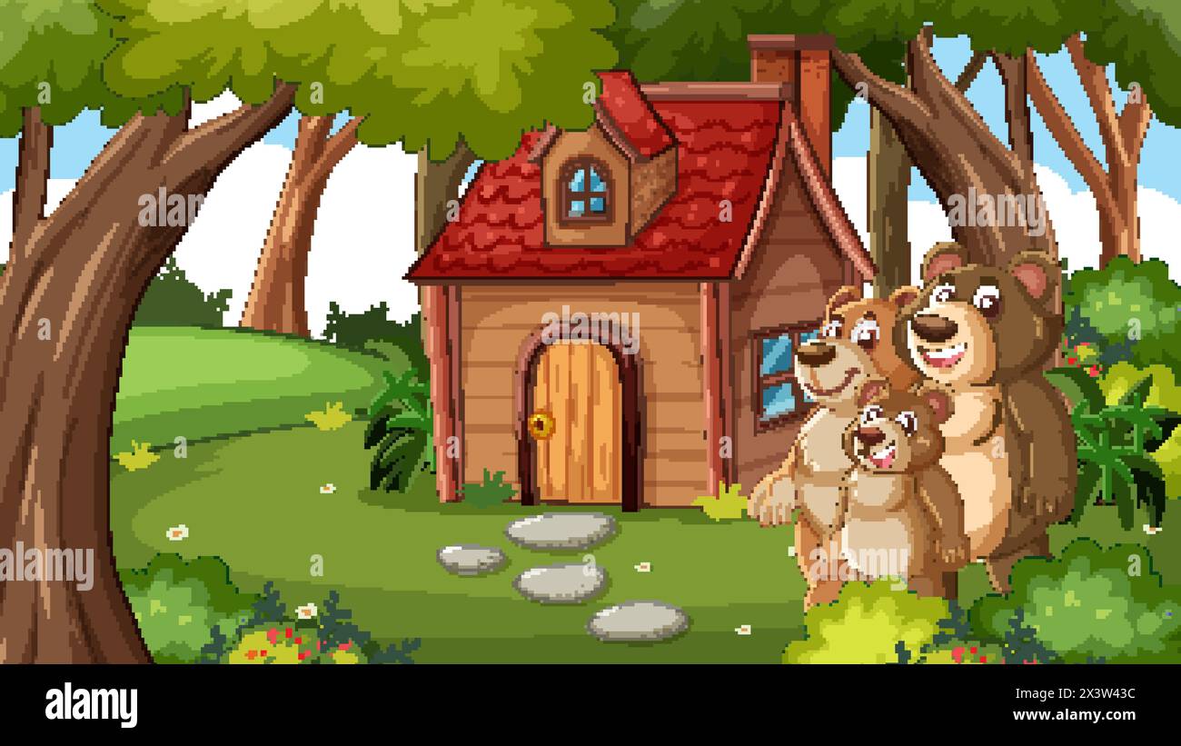 Three bears house hi-res stock photography and images - Alamy