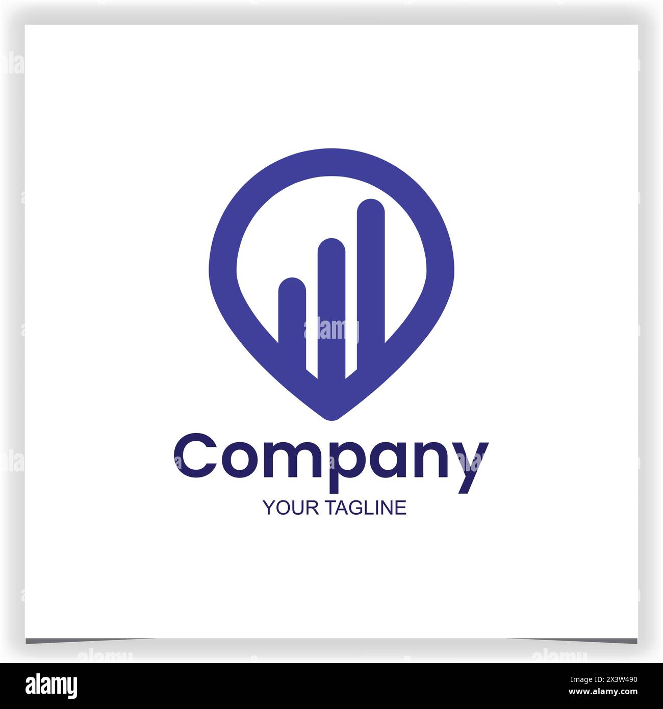 Vector purple pin location with building logo design template Stock ...