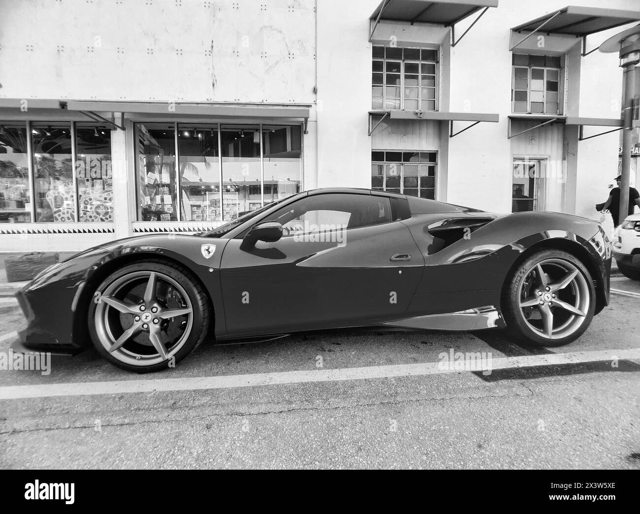 Ferrari f8 tributo Black and White Stock Photos & Images - Alamy