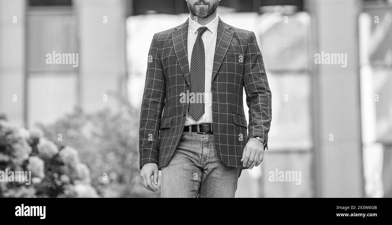 business ceo wearing jacket in the street.business ceo with tie ...